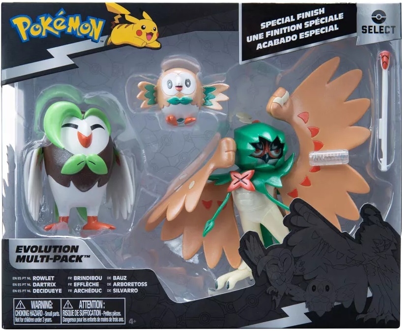 Набор Покемоны (Pokemon Select Evolution Multipack Rowlet/Dartrix/Decidueye Action Figure Set ...